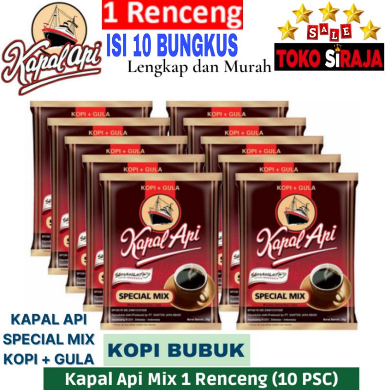 Jual 1 RENCENG KOPI KAPAL API MIX ISI 10 BUNGKUS / KOPI KAPAL API MIX ...