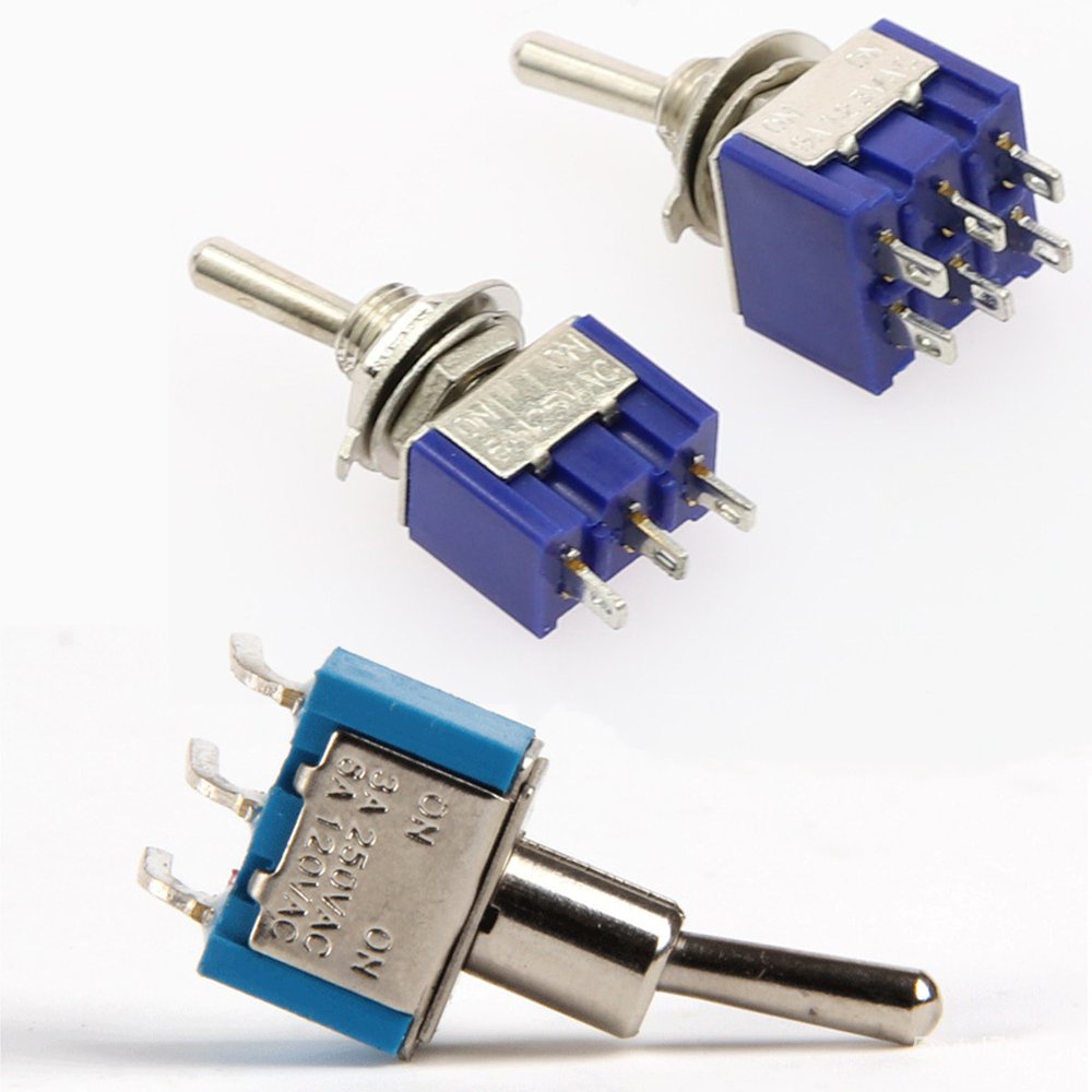 Jual &2PCS 6mm Switches Miniature Toggle Switch Single Pole Double ...