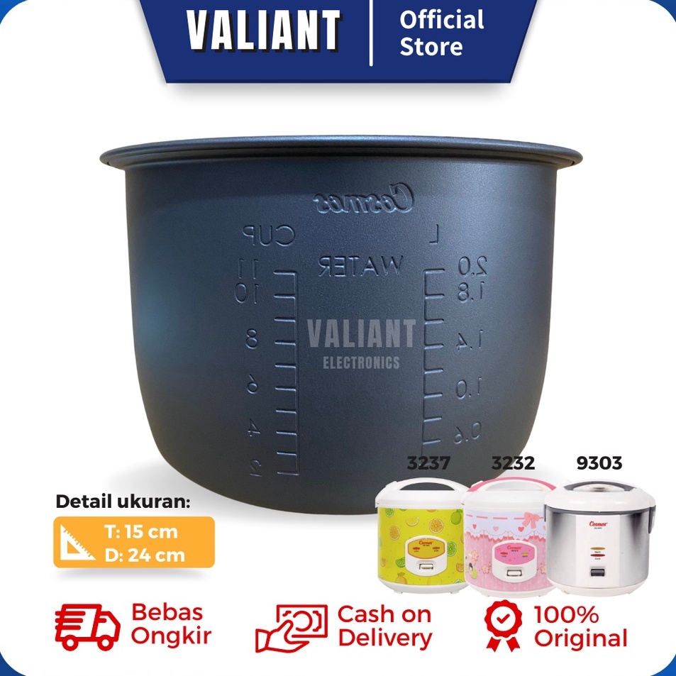 Jual ` HW Panci Rice Cooker Magic Com Cosmos 2 Liter – Tipe CRJ 3232 ...