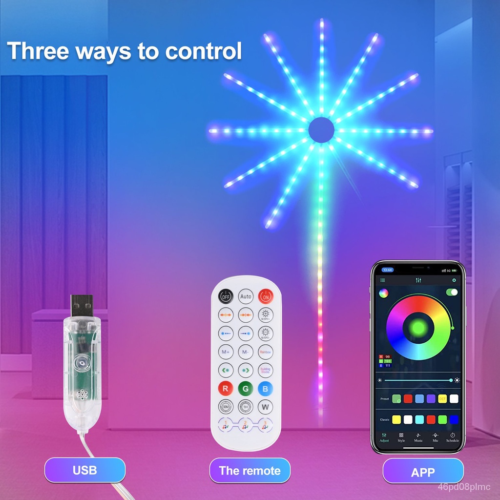Jual &Smart Voice Control Full Color Fireworks LED Strip Light ...