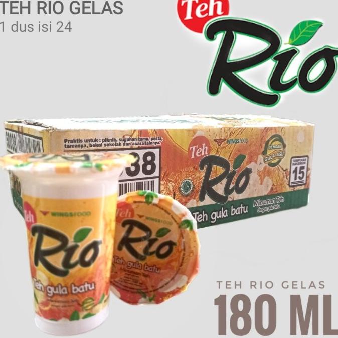 Jual Teh rio gelas gula batu original 1 dus isi 24 by wings food ...