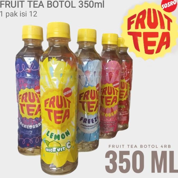 Jual Fruit tea botol 350 ml Freeze Blackcurrant Stoberi Apel Lemon isi ...