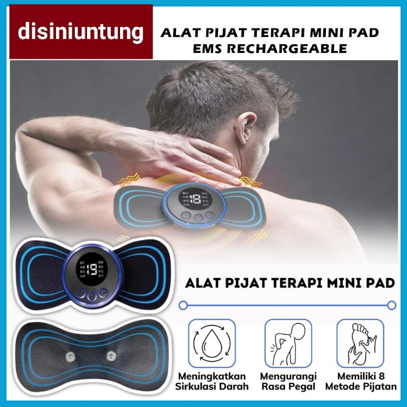 Jual Alat Pijat Terapi Mini Pad EMS Rechargeable Pemijat Pinggang ...