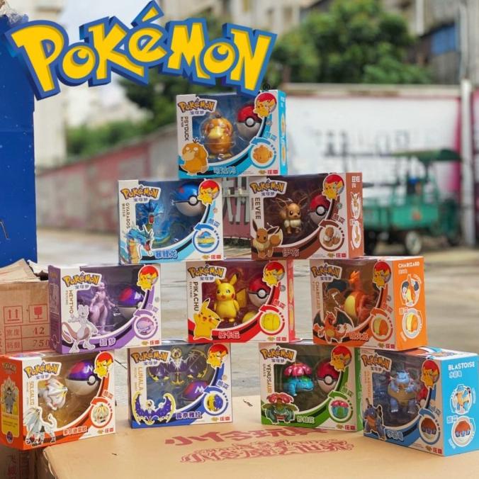 Jual mainan pokemon pokeball deformation action figure mainan anak ...