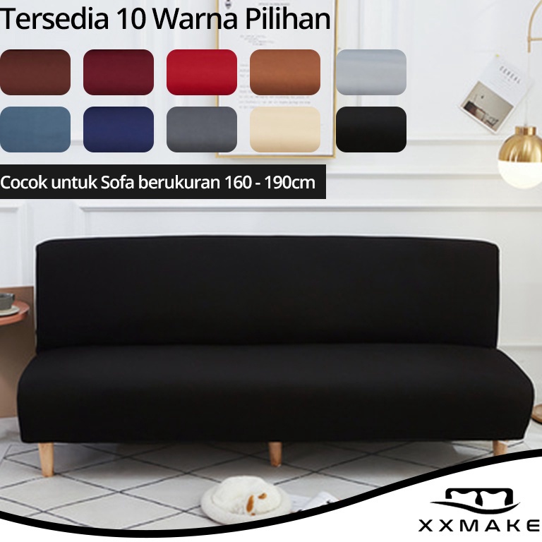 Jual HOT SALE XXMake Cover Sofa Bed Polos Elastis Tahan Kotoran Motif ...