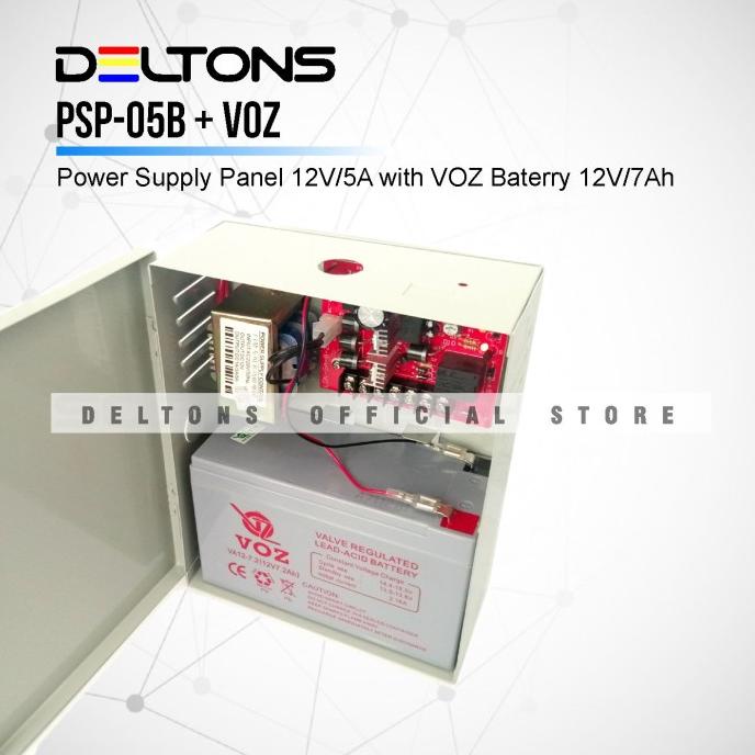 Jual Power Supply Panel 12V 5A dan Battery Baterai Aki 12V 7Ah | Shopee ...