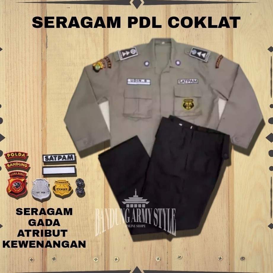 Jual Dijual Murah Seragam PDL Satpam Terbaru / Seragam PDL Satpam Coklat / Seragam security ...