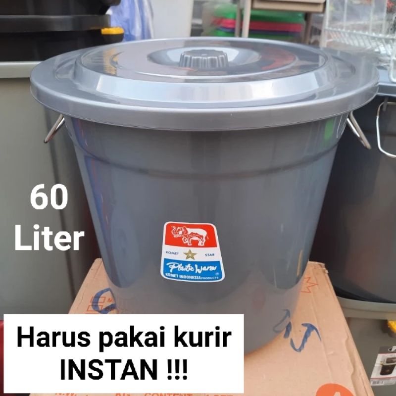 Jual ember plastik pakai tutup kapasitas 60 Liter Komet Star | Shopee Indonesia