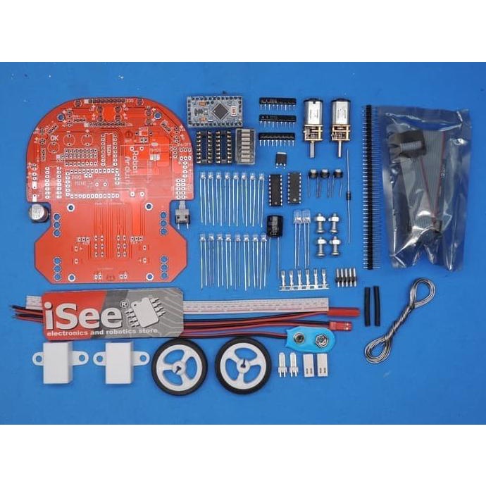Jual KIT DIY robot arduino line tracer follower 8 adc sensor full set ...