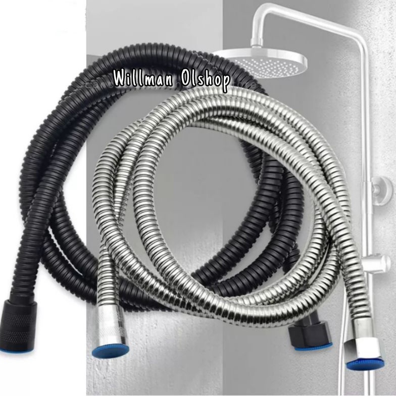 Jual OLKJ-70 SELANG SHOWER HITAM BLACK FLEKSIBEL LENTUR SHOWER MANDI ...