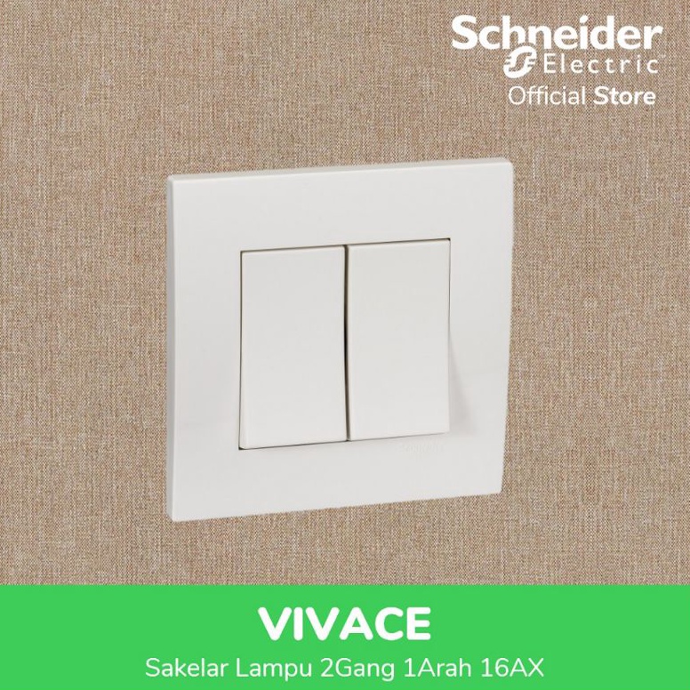 Jual Terkini Saklar Seri Schneider VIVACE 2 Gang 1 Arah / Saklar Double ...