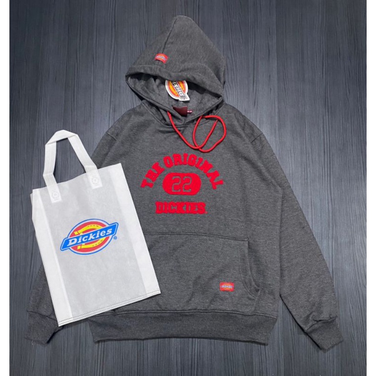 Jual HOODIE DICKIES ABU TUA BORDER FULL TAG LABEL | Shopee Indonesia