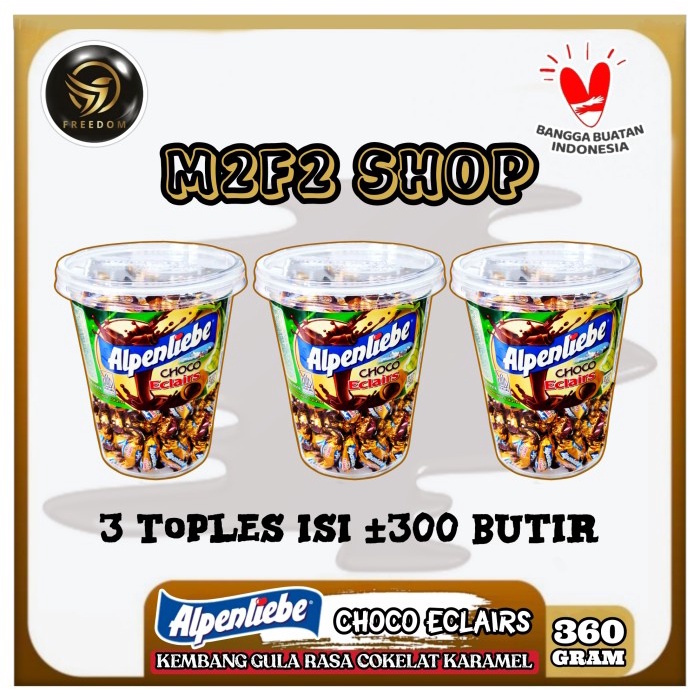 Jual Permen Alpenliebe Choco Eclairs Chocolate Caramel Jar - 360 Gr (3 ...