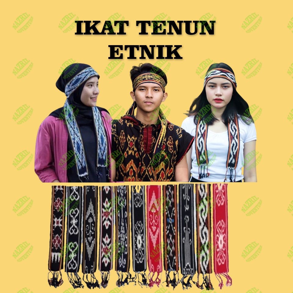 Jual I9P IKAT TENUN KEPALA MOTIF SYAL ETNIK KHAS LOMBOK DAYAK VBH ...