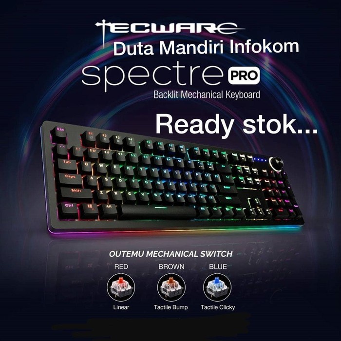 Jual Tecware Spectre Pro - RGB Backlit Mechanical Gaming Keyboard ...