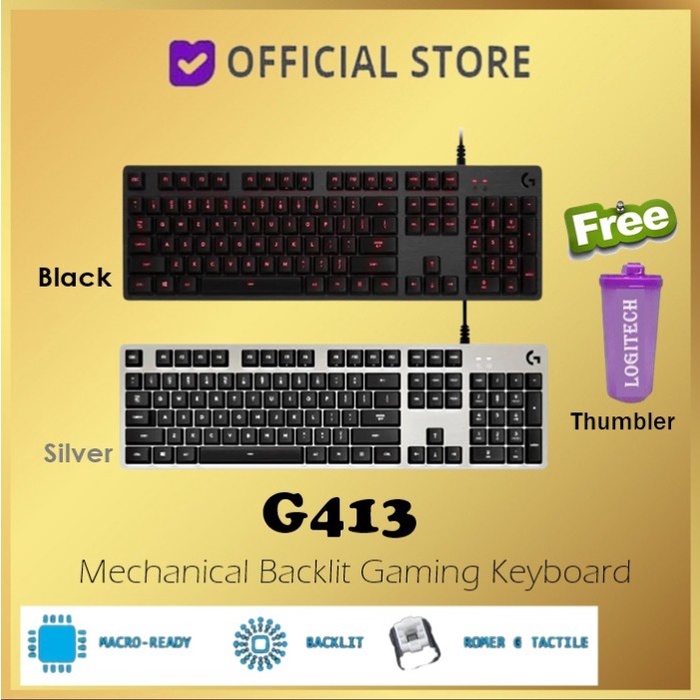 Jual Logitech Keyboard Mechanical G413 Backlight Keyboard Gaming ...