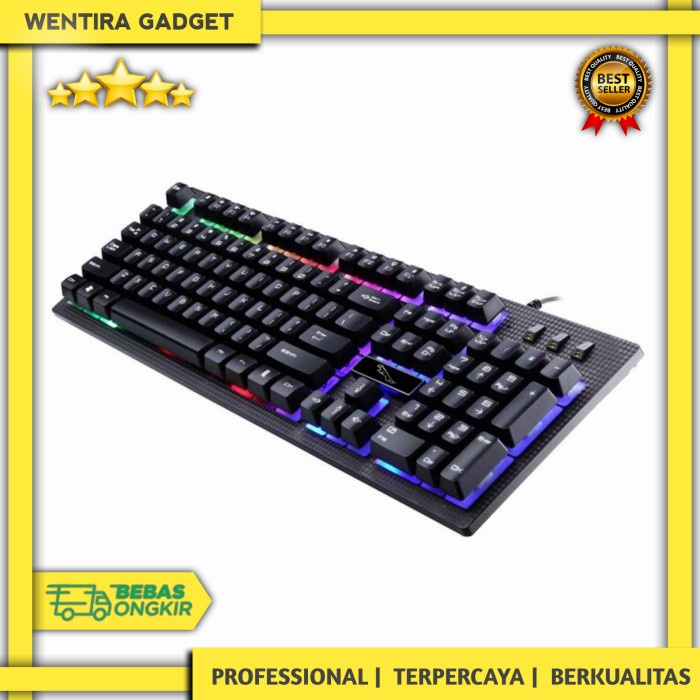 Jual Keyboard Gaming Dengan LED RGB Kibord Komputer Termurah Empuk ...