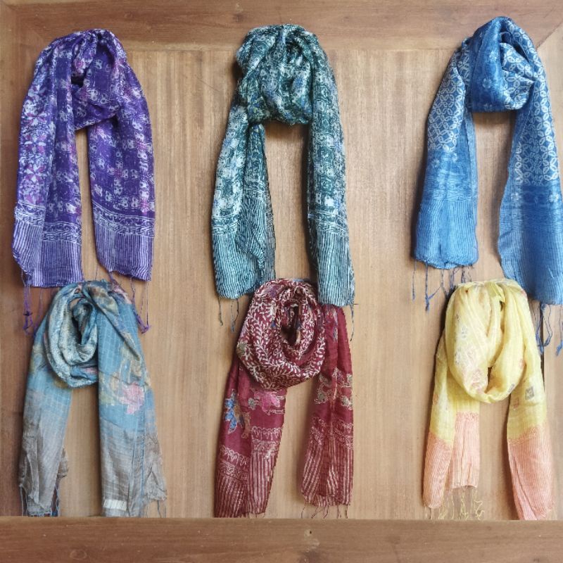 Jual PLZ SYAL PREMIUM SUTRA MOTIF BATIK +- 180X27 CM (SCARF, SYAL ...
