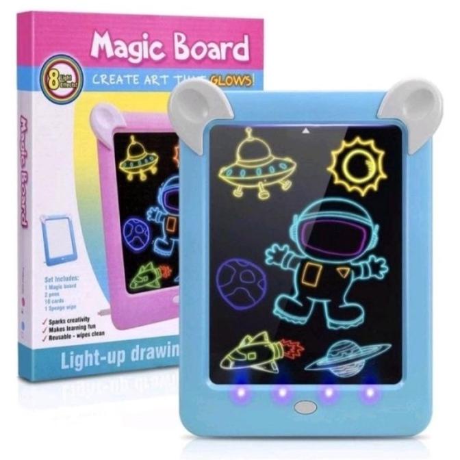 Jual Mainan Tablet Anak Tab Edukasi Menggambar Magic Board Papan Tulis ...