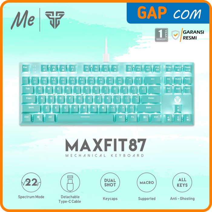 Jual KEYBOARD GAMING MECHANICAL FANTECH MAXFIT87 MK856 RGB MINT EDITION ...