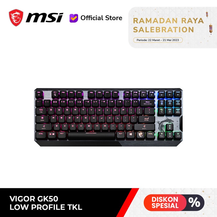 Jual MSI VIGOR GK50 Low Profile TKL - Mechanical GAMING KEYBOARD ...