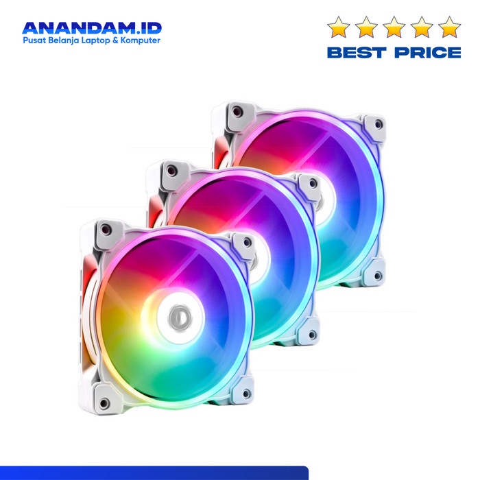 Jual ID-COOLING ZF-12025-ARGB-TRIO-SNOW 120mm LED Sync PWM Fan Casing Case | Shopee Indonesia