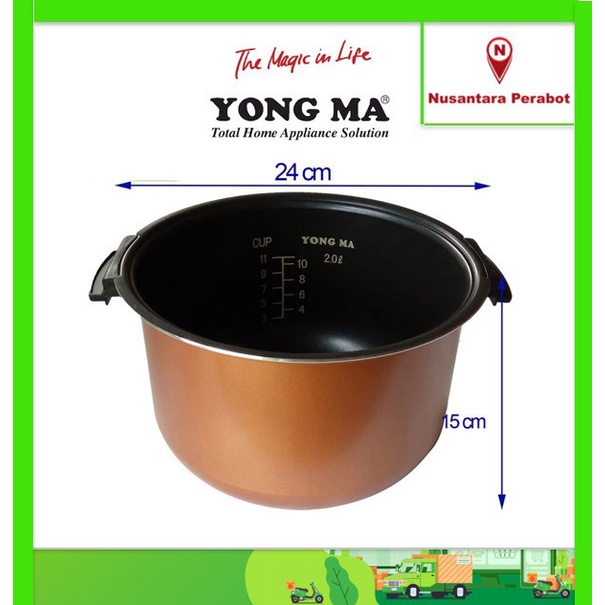 Jual YONG MA Panci Magic Com 2 Lt / Inner Pot Wing (PAKAI KUPING ...