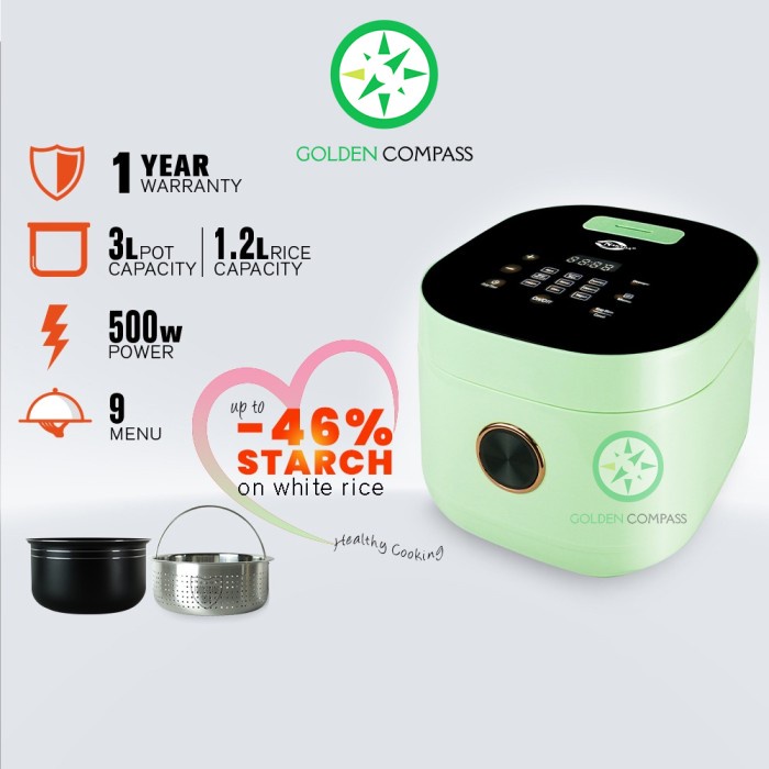 Jual UPUPIN Smart Rice Cooker Less Sugar Low Carbo Cooker Capacity 3 ...