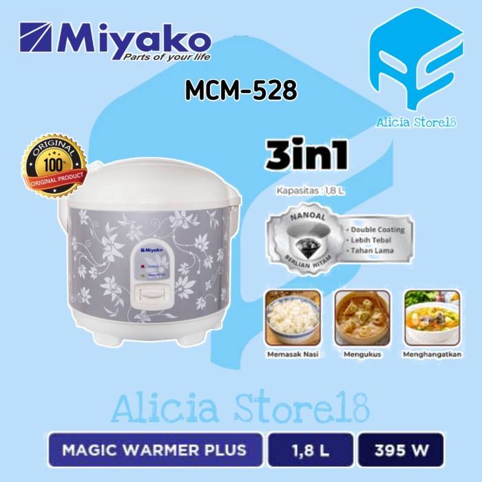 Jual MIYAKO RICE COOKER MCM528 MAGIC COM MCM-528 MCM 528 PENANAK NASI 1 ...