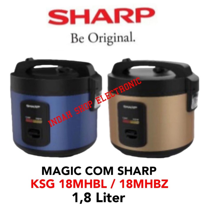 Jual Magic Com Sharp 1,8 Liter Terbaru KSG 18MHBL / 18MHBZ Body ...