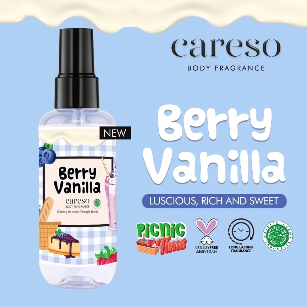 Jual CARESO Body Mist Berry Vanilla | Shopee Indonesia