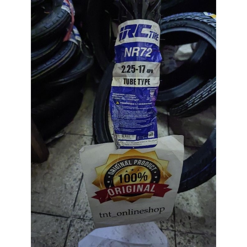 Jual BAN LUAR 225-17 IRC ( NF 3 , NR72 ) TUBE TYPE ( TT ) | Shopee ...