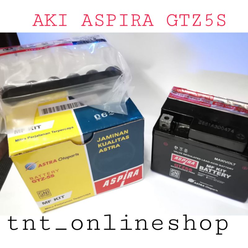 Jual AKI ACCU MF GTZ5S AIR TERPISAH ASPIRA | Shopee Indonesia