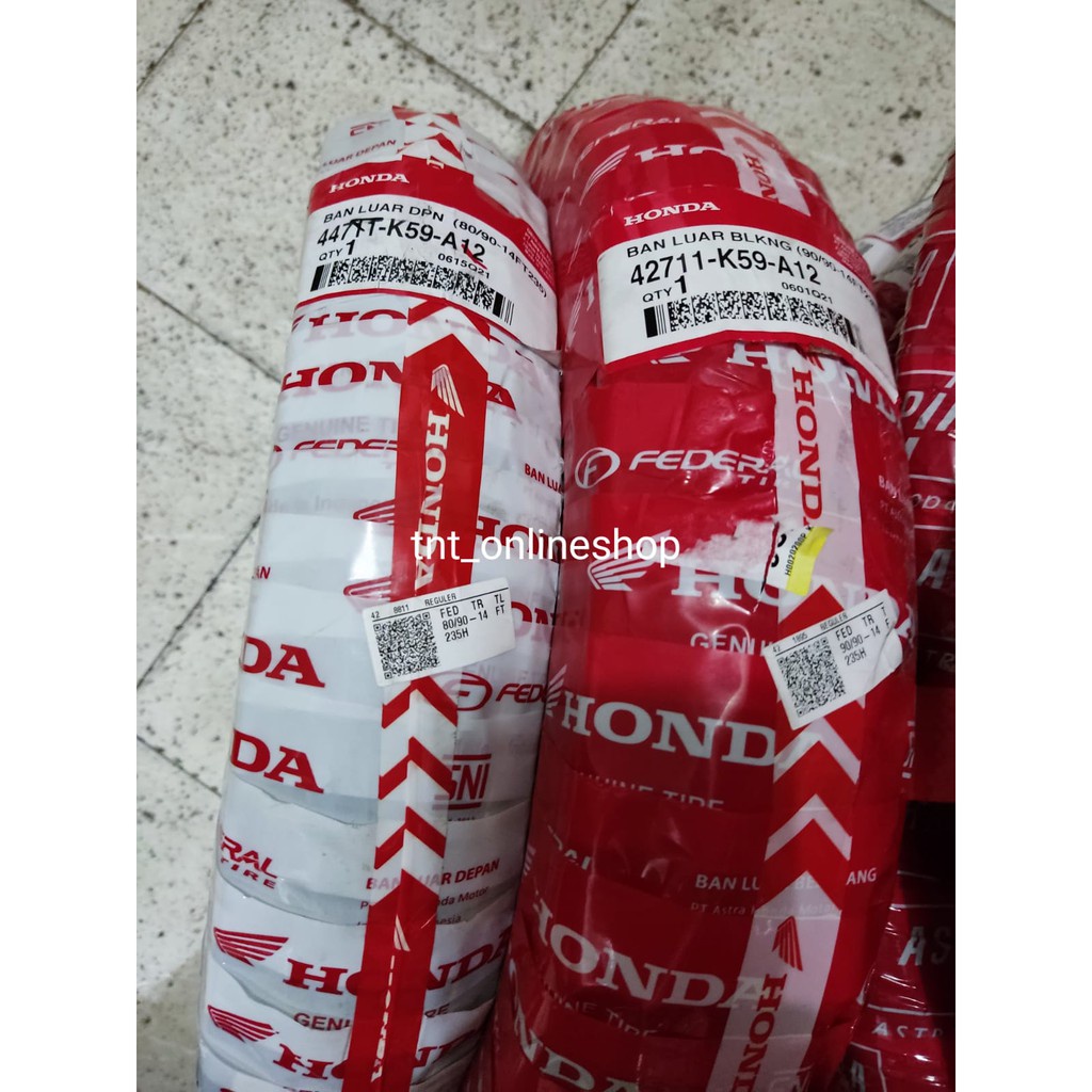 Jual BAN LUAR VARIO BEAT TUBLESS HONDA FEDERAL 80/90-14, 90/90-14 ...