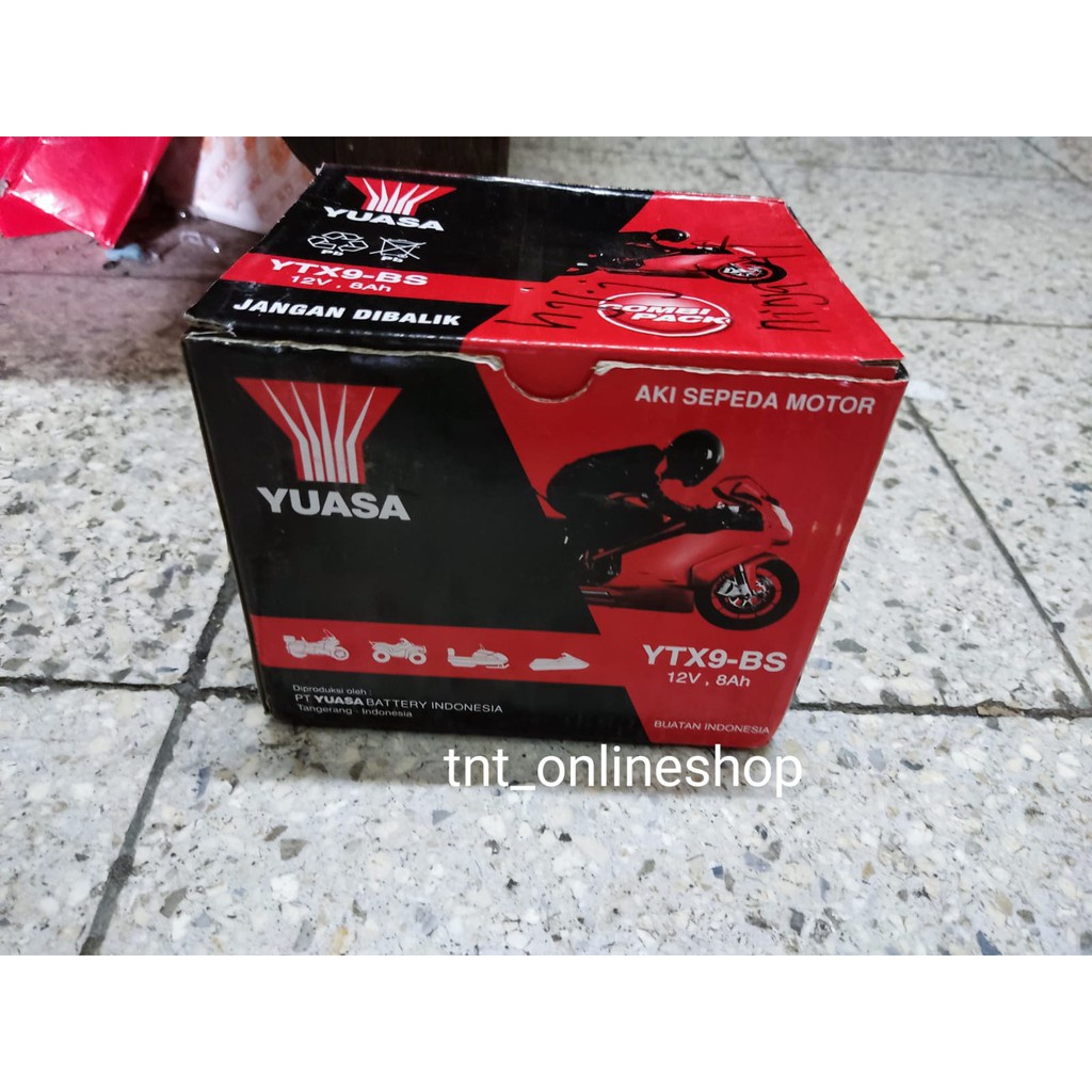 Jual AKI ACCU KAWASAKI NINJA 4T 250CC /AKI YTX9-BS YUASA | Shopee Indonesia
