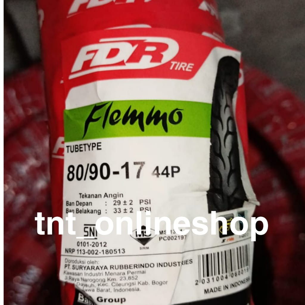 Jual BAN LUAR 80/90-17 TUBETYPE BUKAN TUBLESS ( TT ) FDR | Shopee Indonesia