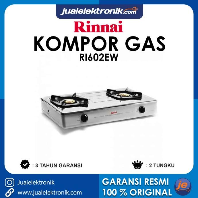 Jual Rinnai RI 602 E W Kompor Gas - Putih [2 Tungku] Putih | Shopee Indonesia