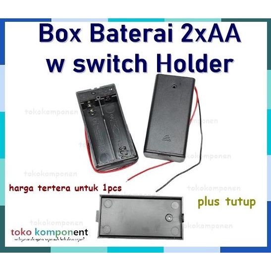 Jual Produk Terbaik] Box Baterai 2xAA / w switch Holder Baterai 2xaa 2 ...