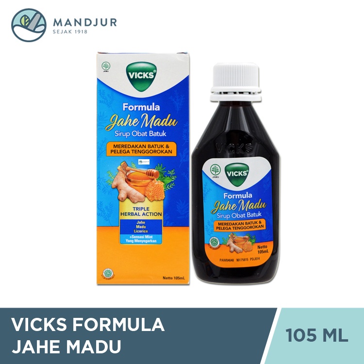Jual Vicks Formula Obat Batuk Cair Jahe Madu 105 ml | Shopee Indonesia