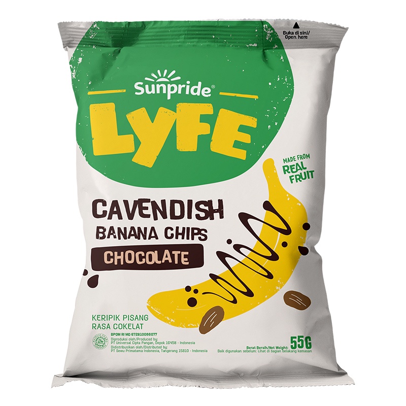 Jual Sunpride Lyfe Cavendish Snack Keripik Pisang Coklat 55 g | Shopee ...