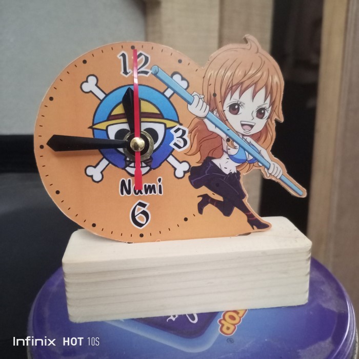 Jual N898U Jam Meja One Piece Jam Karakter Animasi Silent Movement ...