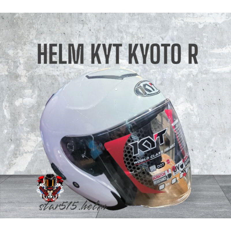 Jual HELM KYT KYOTO R SOLID WHITE HELM KYT KYOTO R ORI WHITE HELM KYT ...