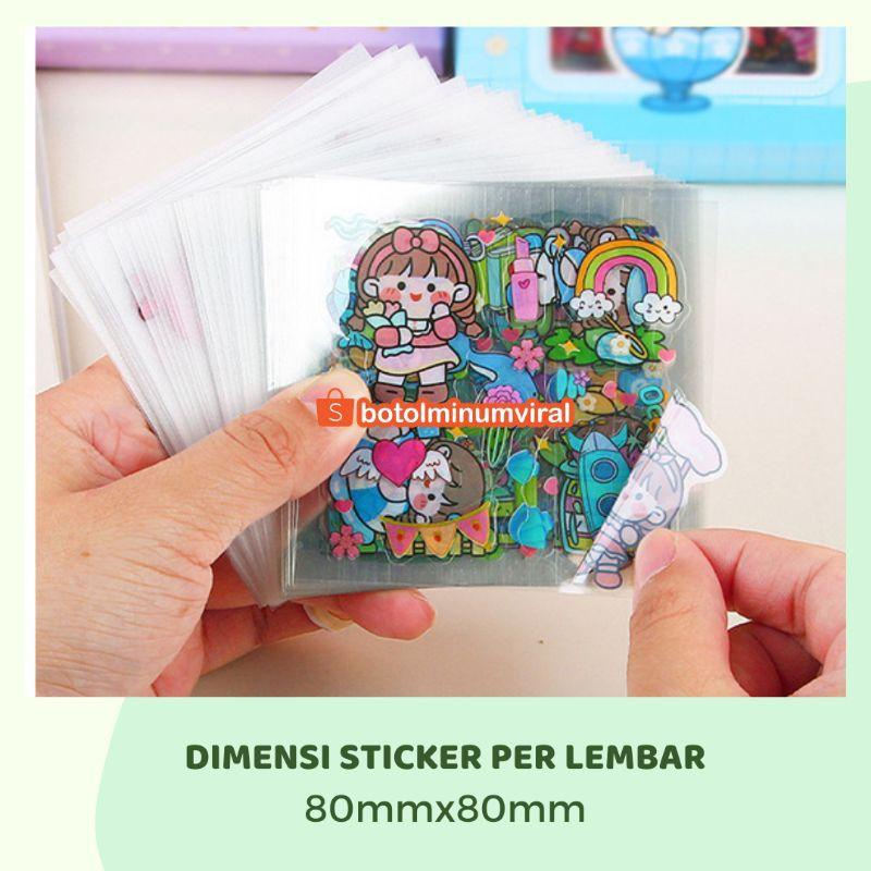 Jual Sticker Viral 100 Pcs Korea Momo Teatime Aesthetic Deco Tahan Air ...