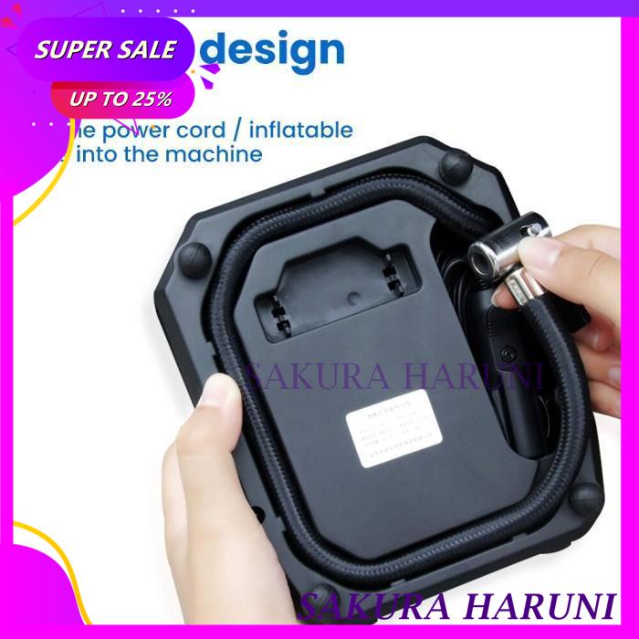 Jual POMPA ANGIN ELEKTRIK KOMPRESOR BAN MINI PORTABLE 120W 10A DC 12 ...