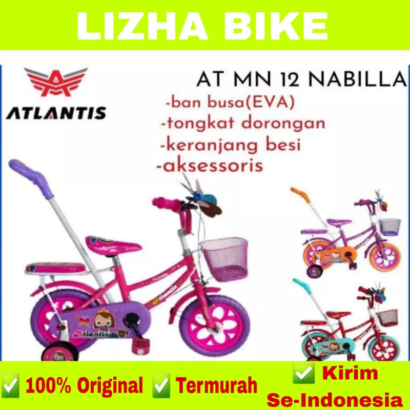 Jual Sepeda Anak Perempuan 12" Mini Atlantis Nabila Dorongan | Shopee ...