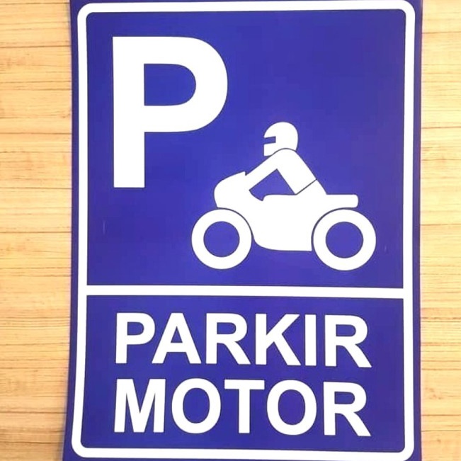 Jual AYO BELI sign STIKER 23X30 TEMPAT PARKIR MOTOR RAMBU K3 SAFETY ...