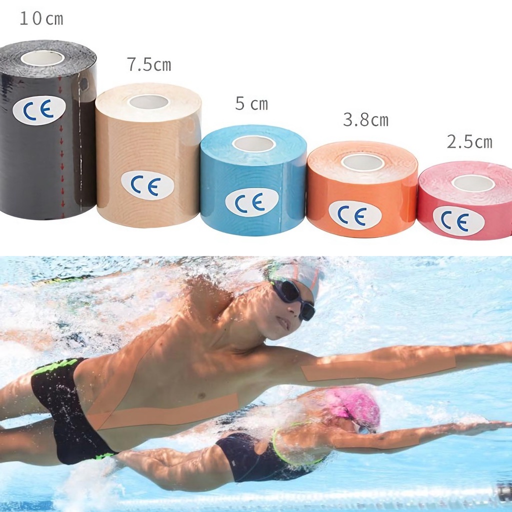 Jual S55 TAPE KINESIO TAPPING KINESIOLOGY LEM PERBAN PEREKAT MEDIS JARI ...