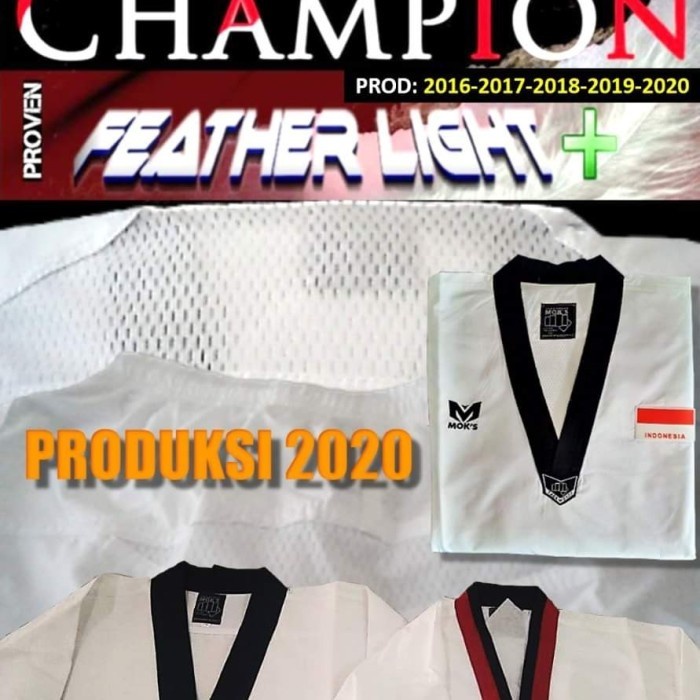 Jual Moks Fighter Feather Light Dobok Taekwondo Baju Kyorugi Kerah ...