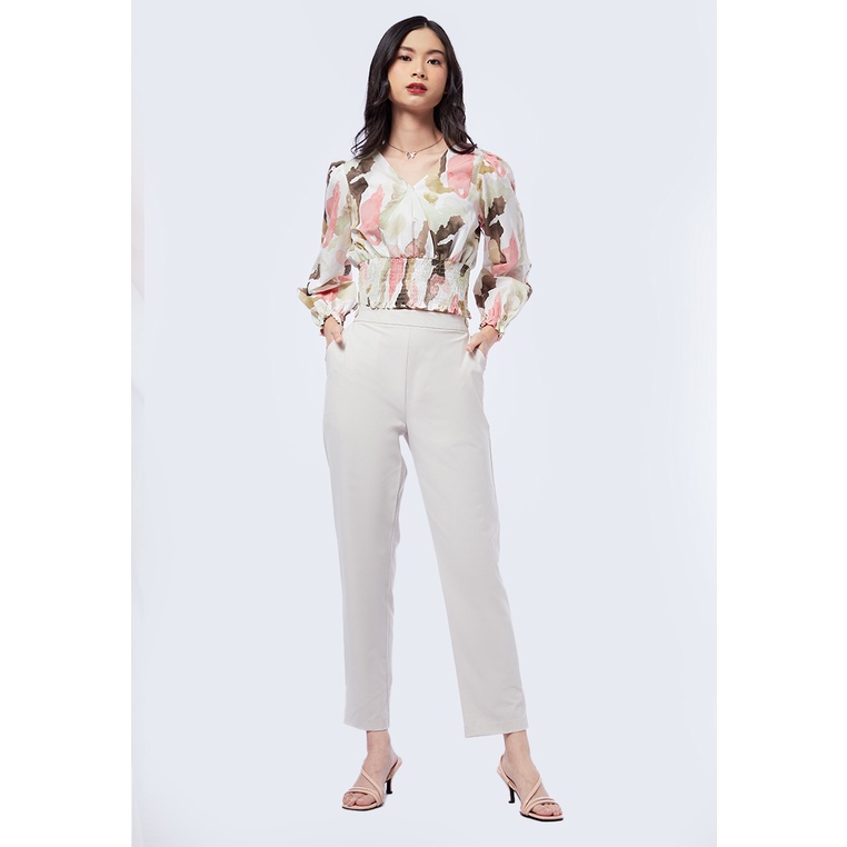 Jual Executive Regular Fit Long Pants Ecru | Shopee Indonesia