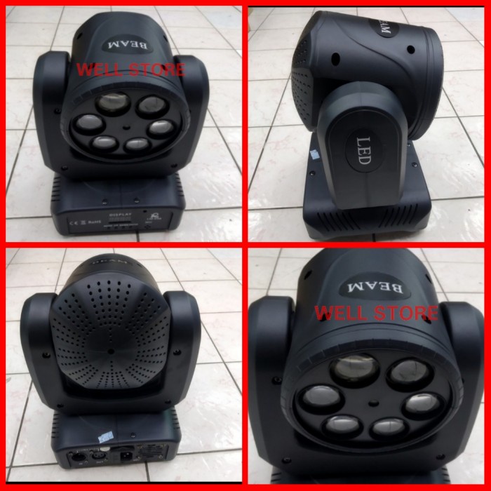 Jual Lampu Lighting Panggung Moving Beam Six Bee LED + Laser Murah ...